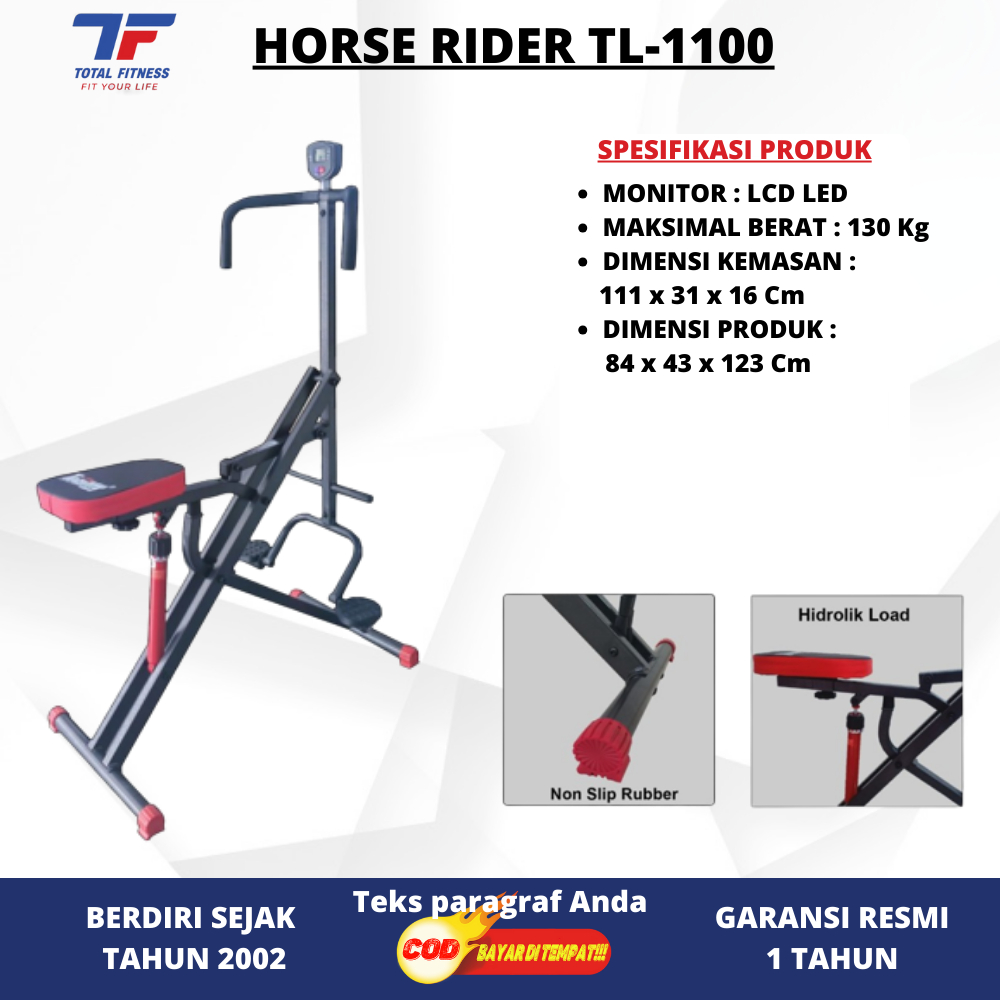 Jual SALE!! Power Rider TL 1100, Horse Rider Total, Home Squat Surabaya ...