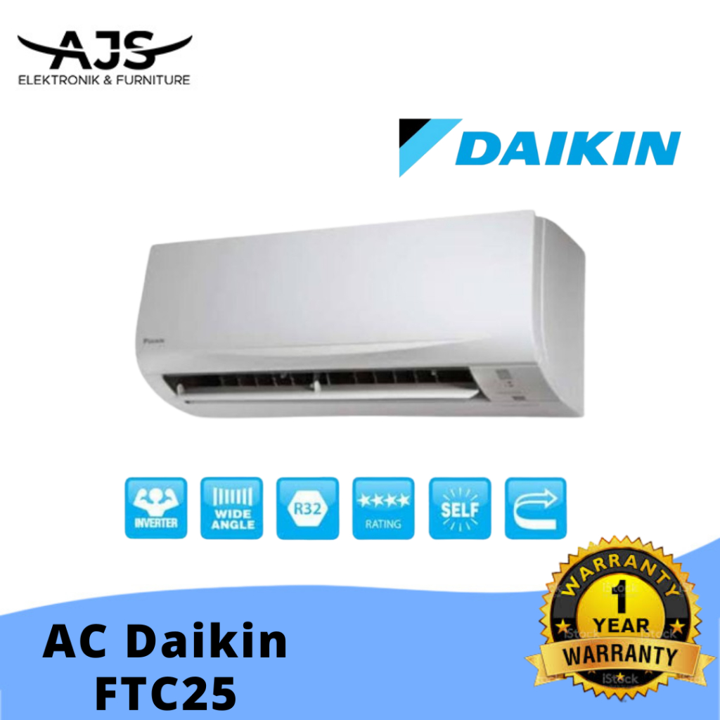 Jual AC DAIKIN 1 PK FTC25NV14 AC STANDARD 1PK SPLIT FTC 25 THAILAND ...
