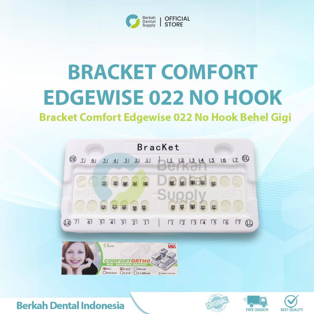Jual Bracket Behel Gigi / Edgewise Comfort / Comfort Mini Edgewise No ...
