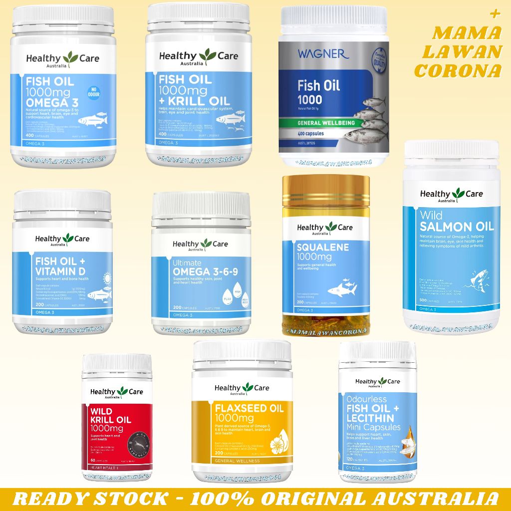 Jual Healthy Care Omega 3 6 9 369 Odourless Fish Oil 1000mg 1000 mg 400 ...