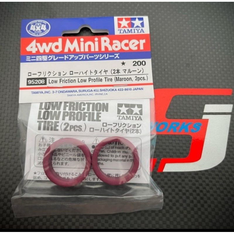Jual Tamiya 95208 Low Friction Low Profile Tire, Ban Maroon original ...