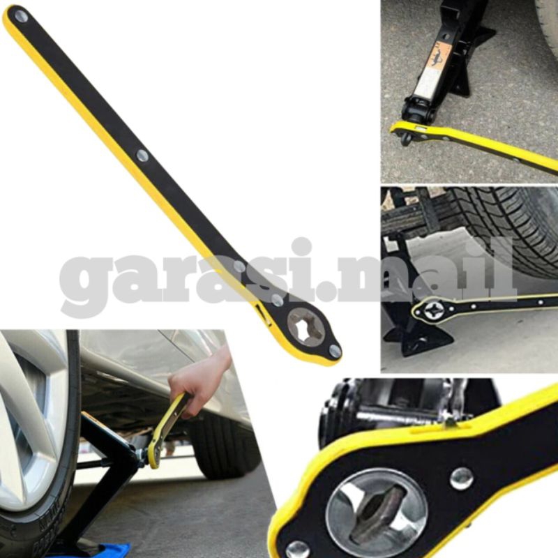 Jual Kunci Semua Dongkrak Bawaan Mobil Ratchet Putaran Hemat Tenaga ...