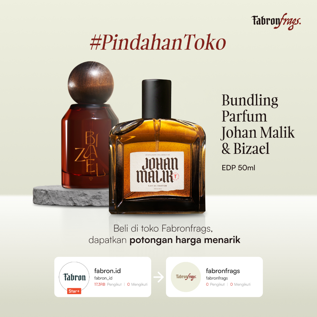 Jual Parfum Johan Malik & Bizael - EDP 50ml - by Fabronfrags | Shopee ...