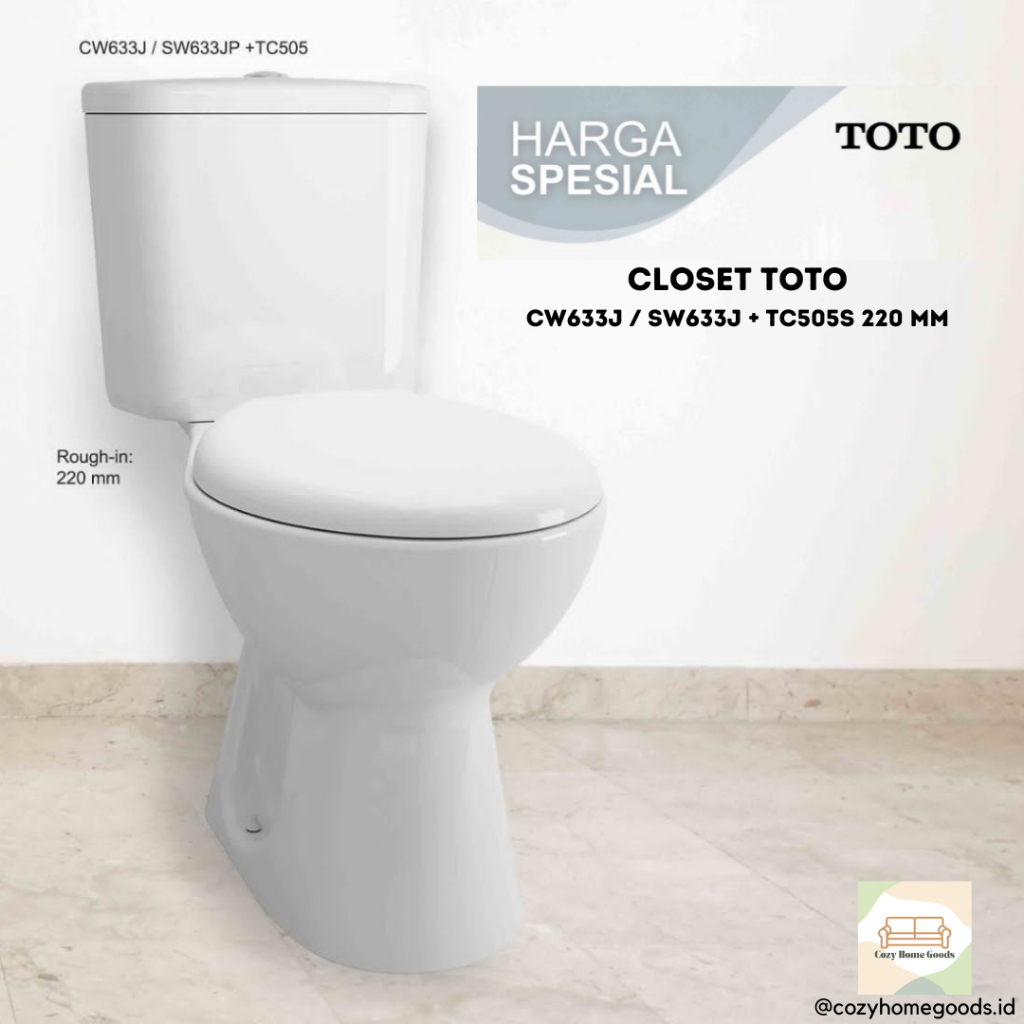 Jual CLOSET DUDUK TOTO CW 633J / KLOSET DUDUK TOTO CW 633J SINGLE FLUSH ...