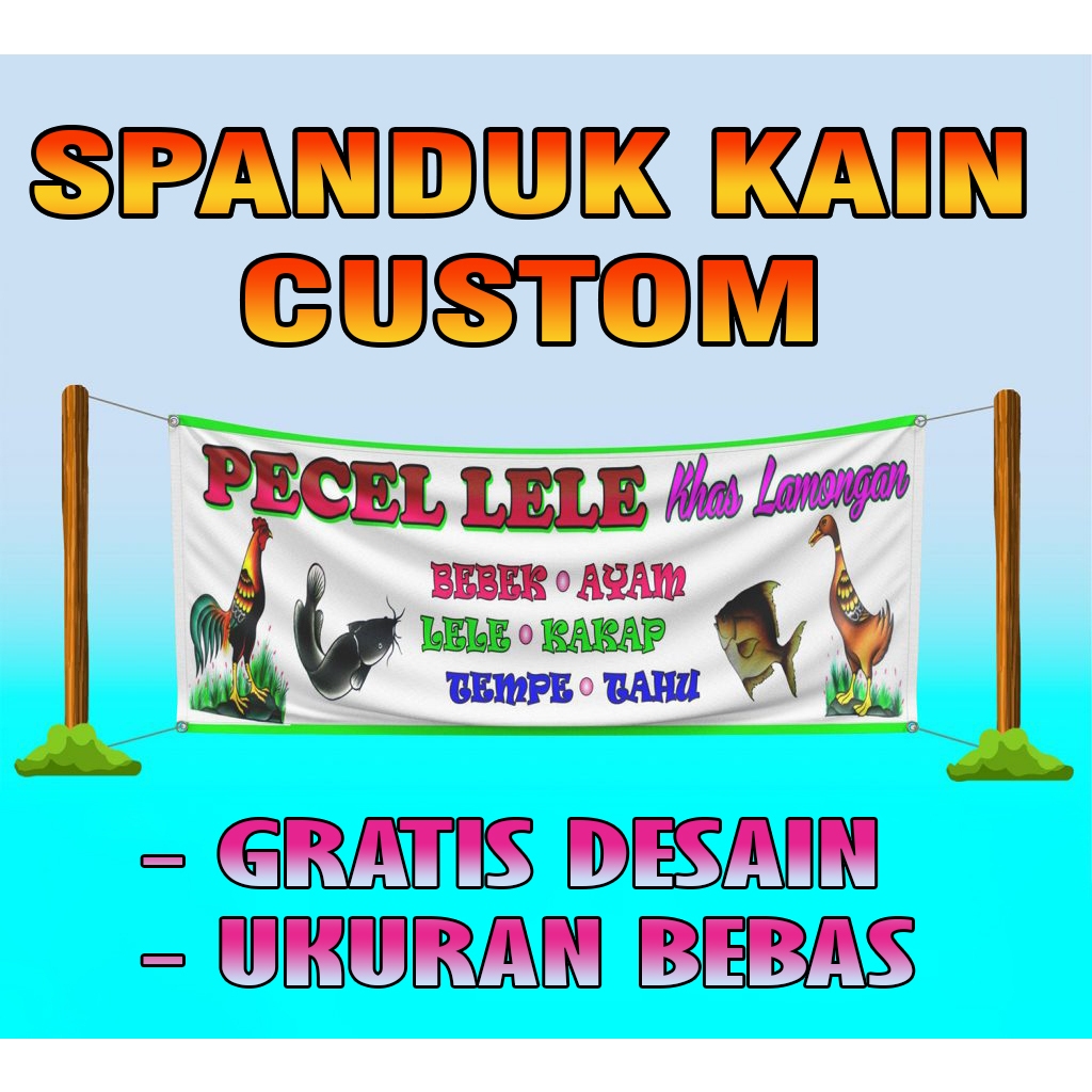 Jual CETAK SPANDUK PECEL LELE / SPANDUK JUALAN DAGANGAN WIRAUSAHA ...