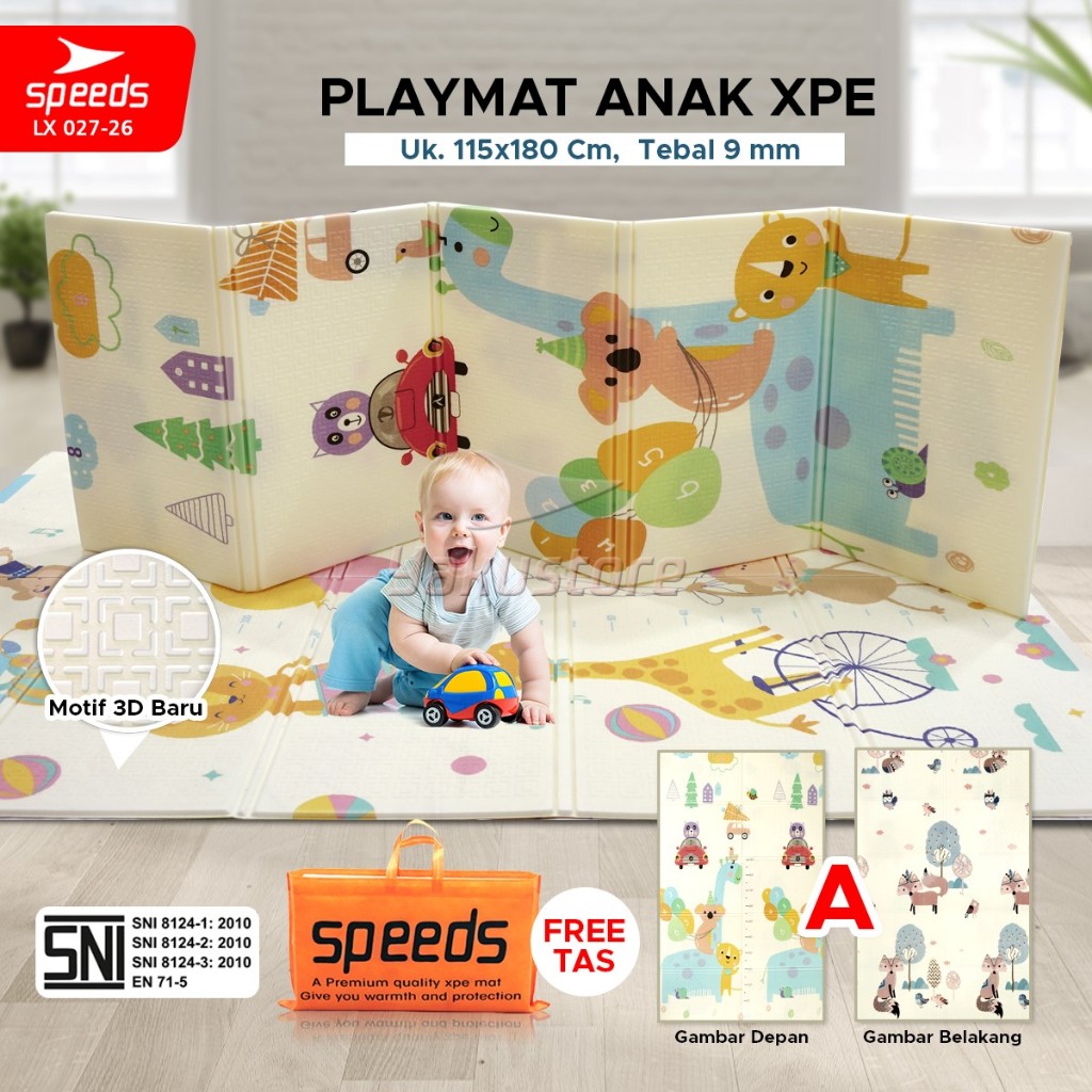 Jual SPEEDS SNI Playmate Bayi Karpet Lipat Playmat Bayi Karpet ...