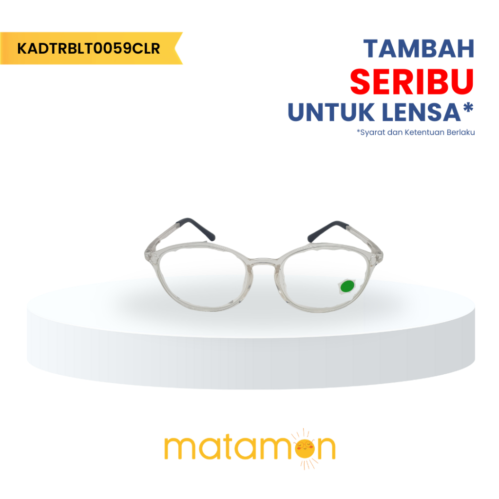 Jual MATAMON Kacamata Frame Bulat KADTRBLT0059CLR | Shopee Indonesia