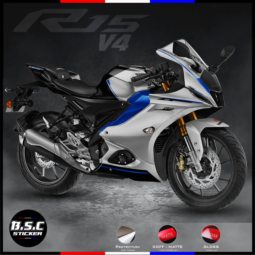 Jual Sticker Decal All New R15 V4 FULL BODY Motif Lines Strips Blue ...