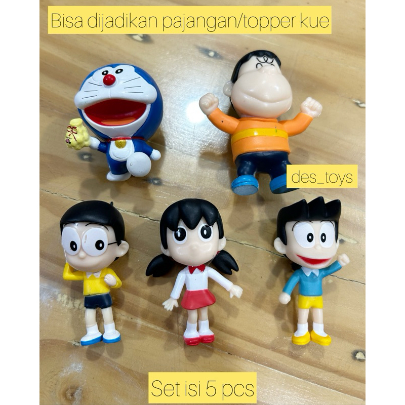 Jual MAINAN ANAK DORAEMON SET DORAEMON PAJANGAN/TOPPER KUE NOBITA GIANT ...