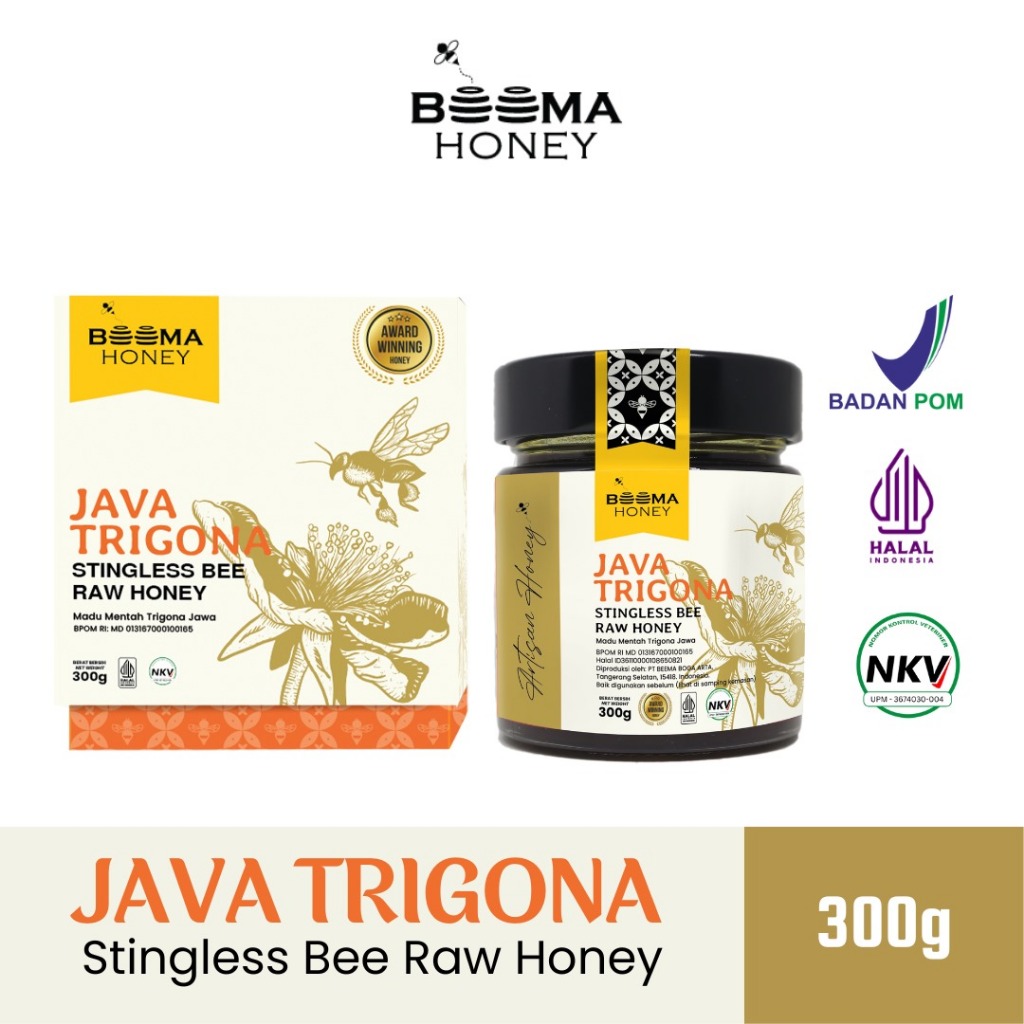Jual Beema Honey - JAVA TRIGONA - Madu Trigona Organik Madu Propolis - 300g | Shopee Indonesia