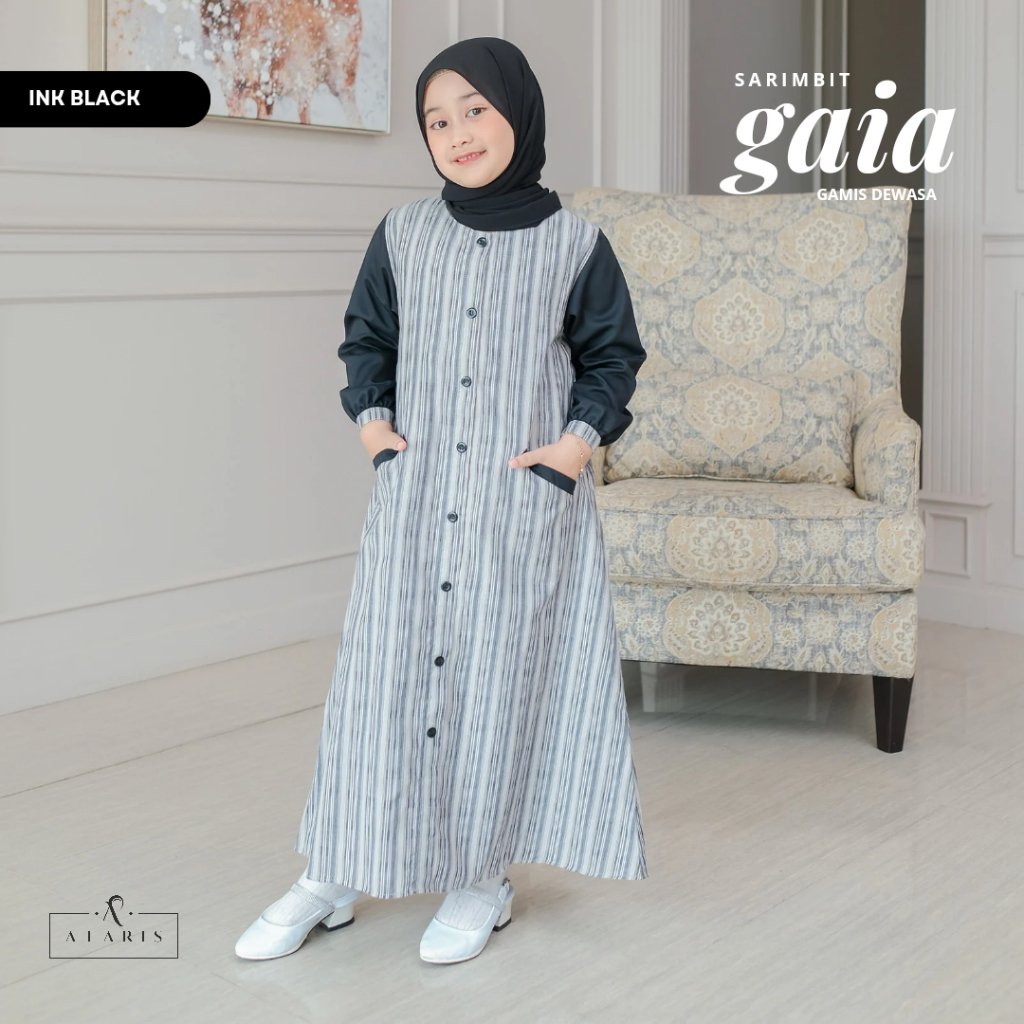 Jual Gamis Kids Gaia / Gamis anak bahan katun / Gamis anak sarimbit keluarga / Gamis anak couple ...