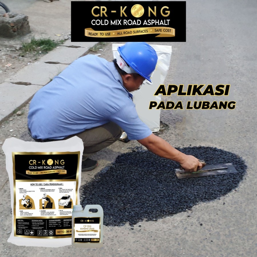Jual ASPAL DINGIN INSTAN COLD MIX COLDMIX INSTANT ASPALT 20 KG ASPHALT ...