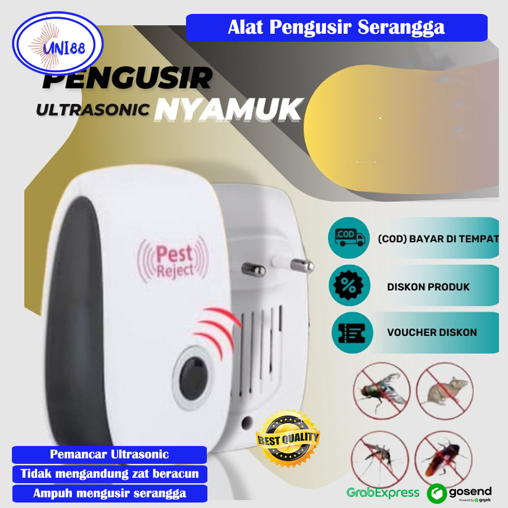 Jual Alat Pengusir Serangga Ultrasonic Pest Reject Control Nyamuk Lalat ...