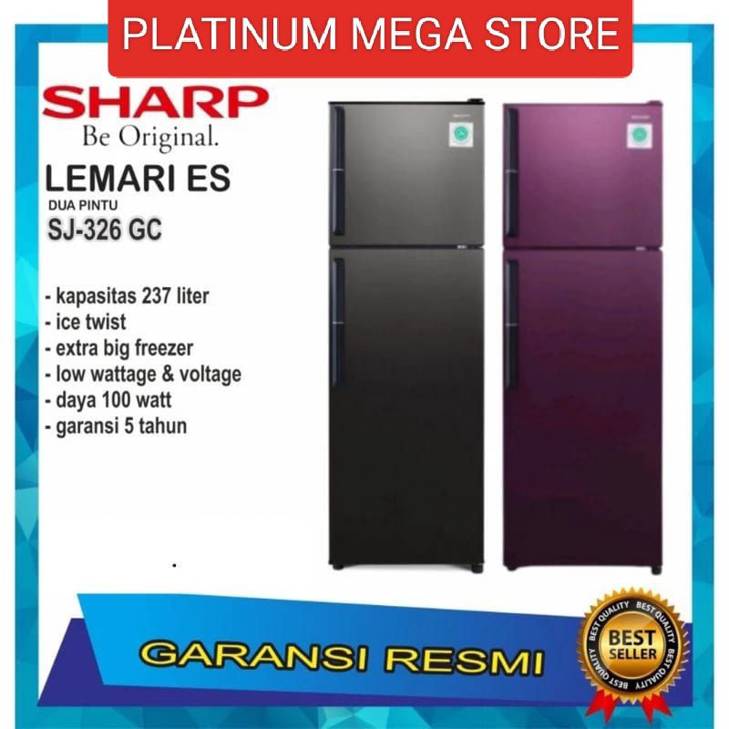 Jual SHARP KULKAS 2 PINTU SJ 326GC/ JUMBO | Shopee Indonesia