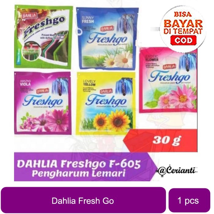Jual DAHLIA Freshgo 30gr Pengharum Lemari Pakaian Anti Ngengat & Jamur CERIANTI | Shopee Indonesia