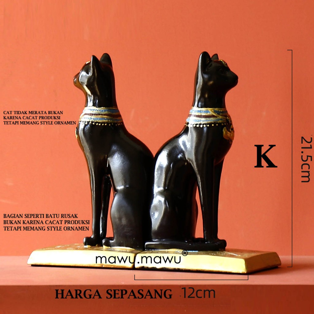 Jual Patung Resin Pajangan Ruang Tamu Meja Kantor Island Kucing Persia ...