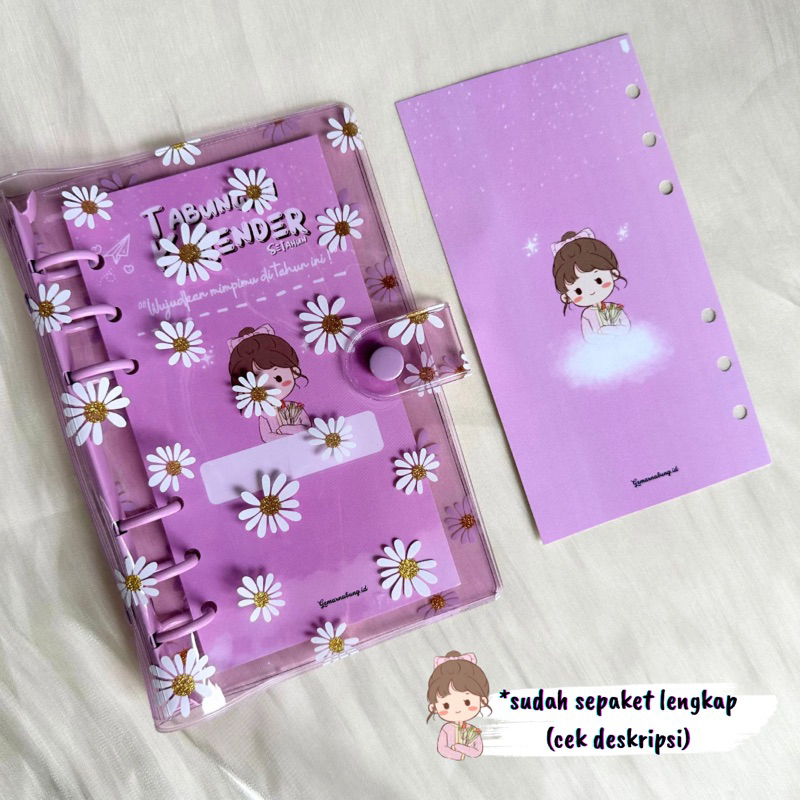 Jual Paket Binder Keuangan Lengkap A6, Binder Nabung kalender setahun ...