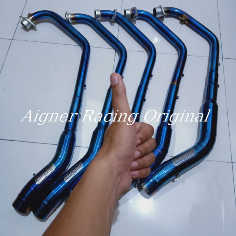 Jual Header/Leher Blue Knalpot Racing R15 Vixion Cbr150 Fu Gsx Sonic ...