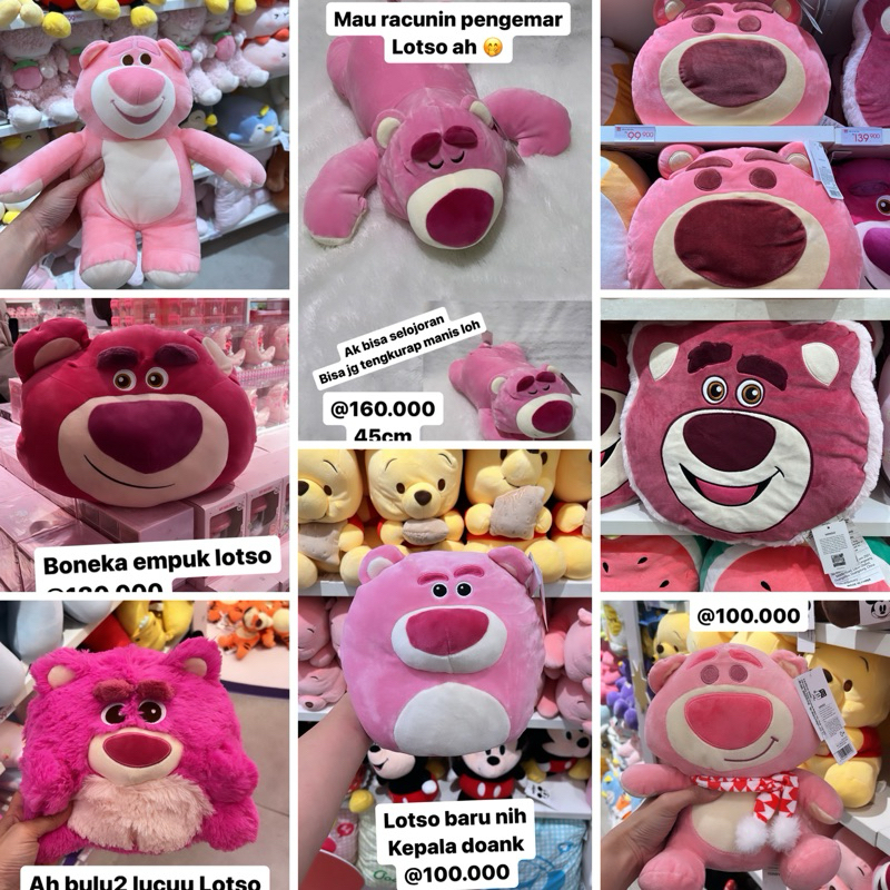 Jual Boneka Bantal Lotso Sanrio X Miniso | Boneka Lotso | Bantal kepala ...
