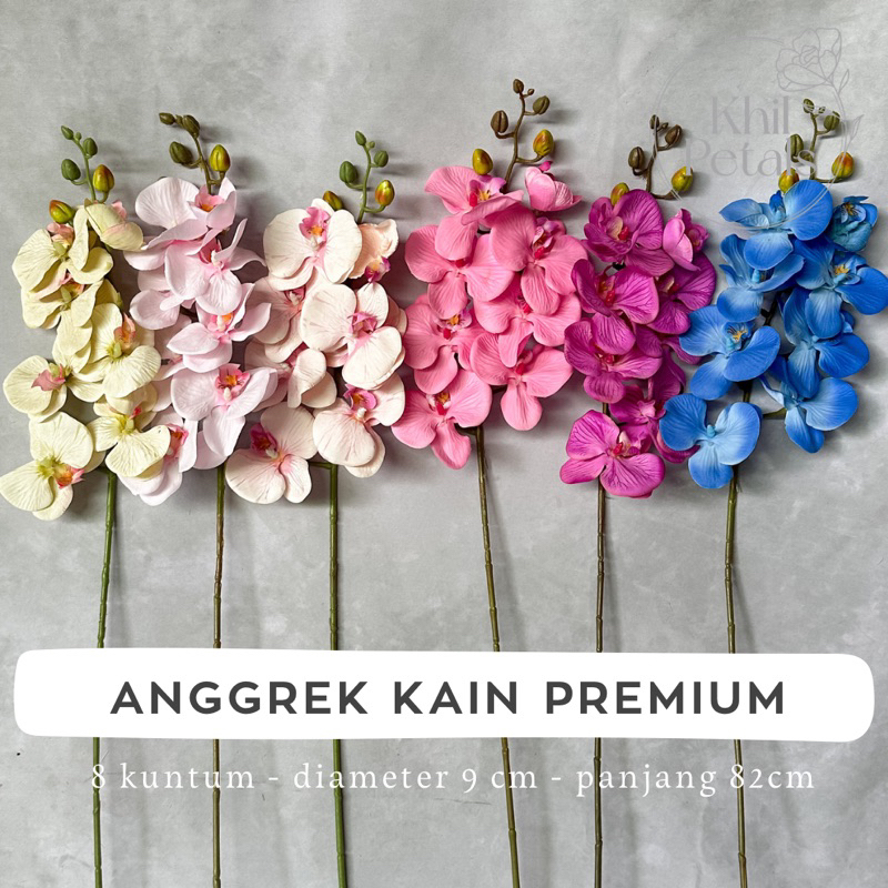 Jual BUNGA ANGGREK KAIN PREMIUM 8 HEADS ARTIFICIAL - F2ORC802 | Shopee ...