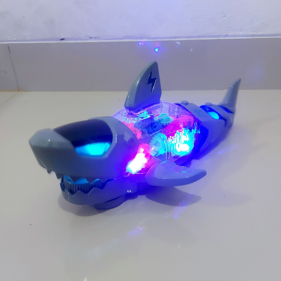 Jual Gear Robot Shark - Mainan Robot Hiu Gear Baterai - Ikan Baby Shark ...