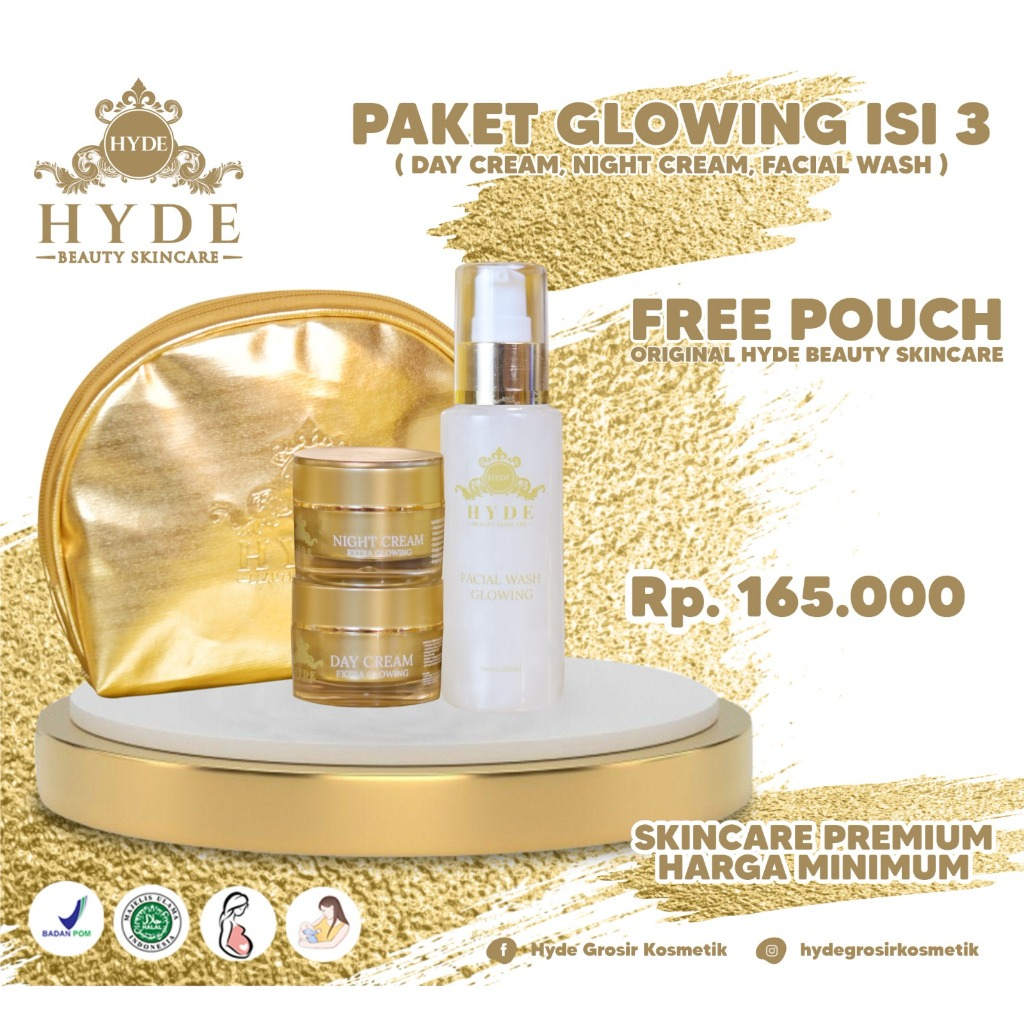 Jual HYDE BEAUTY SKINCARE PAKET GLOWING ISI 3 | Shopee Indonesia