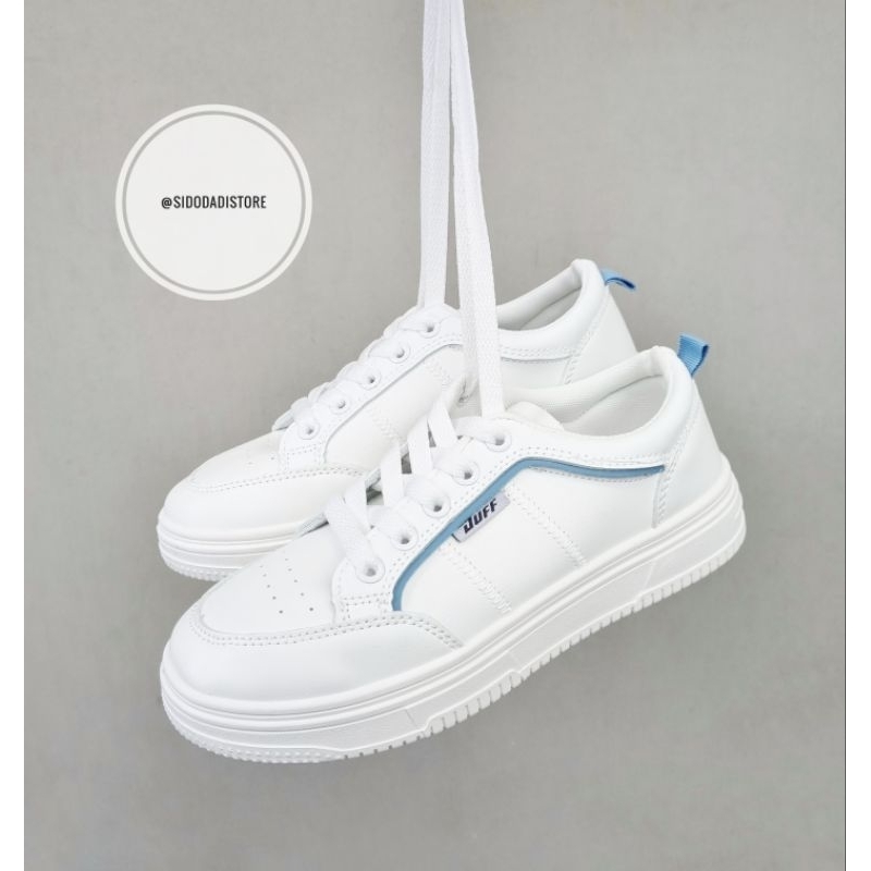 Jual Sepatu Sneakers Putih Terbaru Duff Benora | Shopee Indonesia