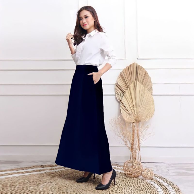 Jual Rok Tipe A | Rok span remple belakang rok kerja simple elegan ...