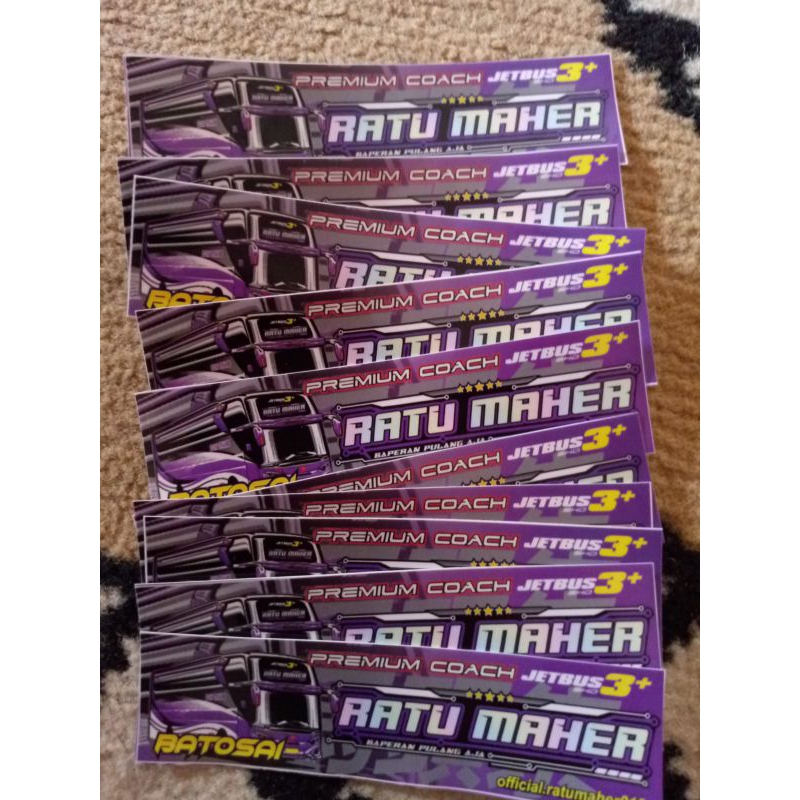 Jual 6 Stiker bus basuri RATU MAHER | Shopee Indonesia