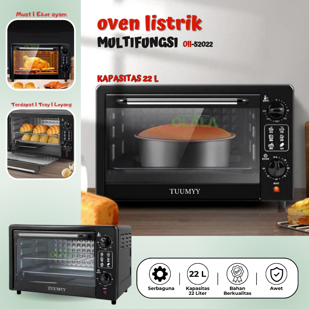 Jual OVEN LISTRIK 22 LITER KAPASITAS JUMBO ELEKTRIC OVEN MULTIFUNGSI ...