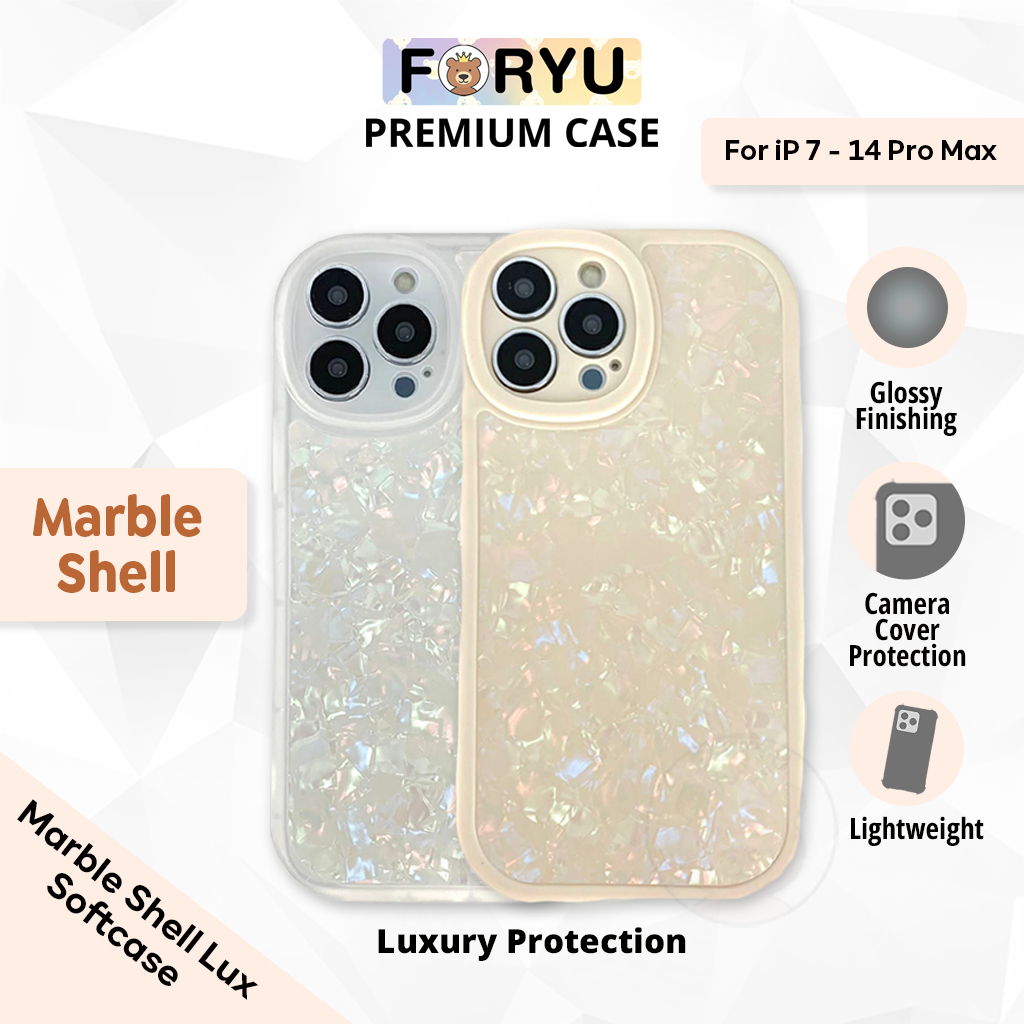 Jual Foryu Marble Dream Crystal Casing Hybrid White Shell Glitter ...