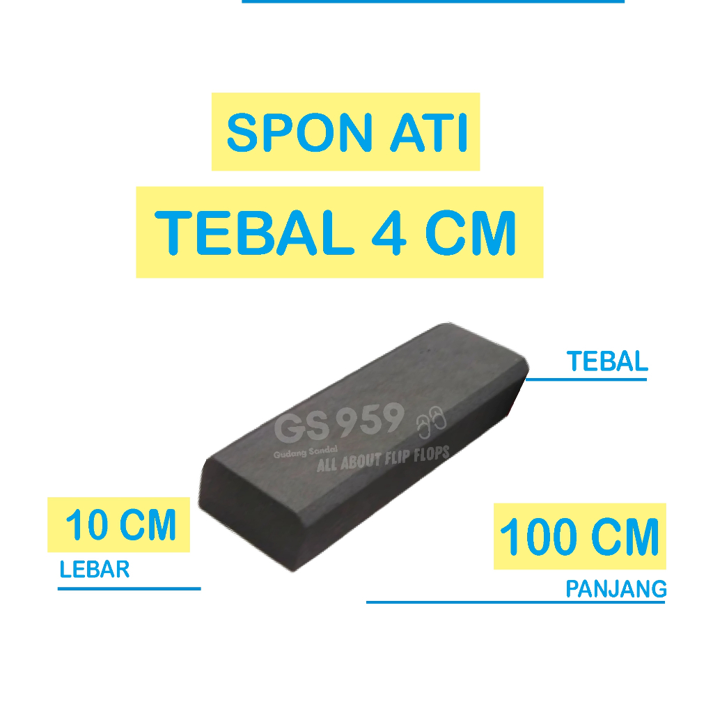 Jual SPON ATI / BUSA ATI / SPON EVA TEBAL 4 CM WARNA HITAM UKURAN 10 CM ...