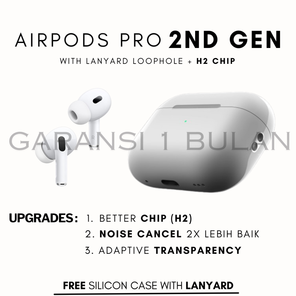 Jual Airpods Pro 2ND GENERATION + free casing dengan gantungan (Imei ...
