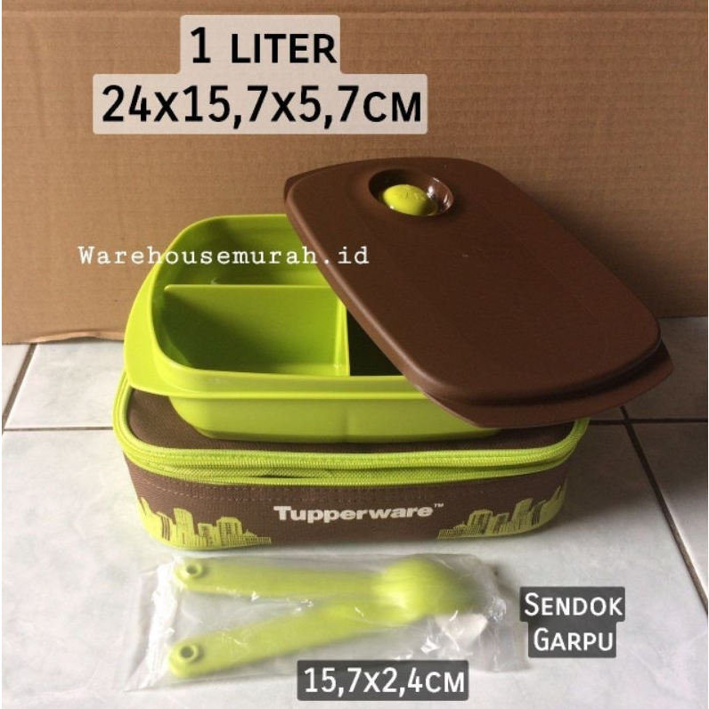 Jual BYO abu tupperware tempat makan ori / Xtreme meal box hitam TUPPY ...