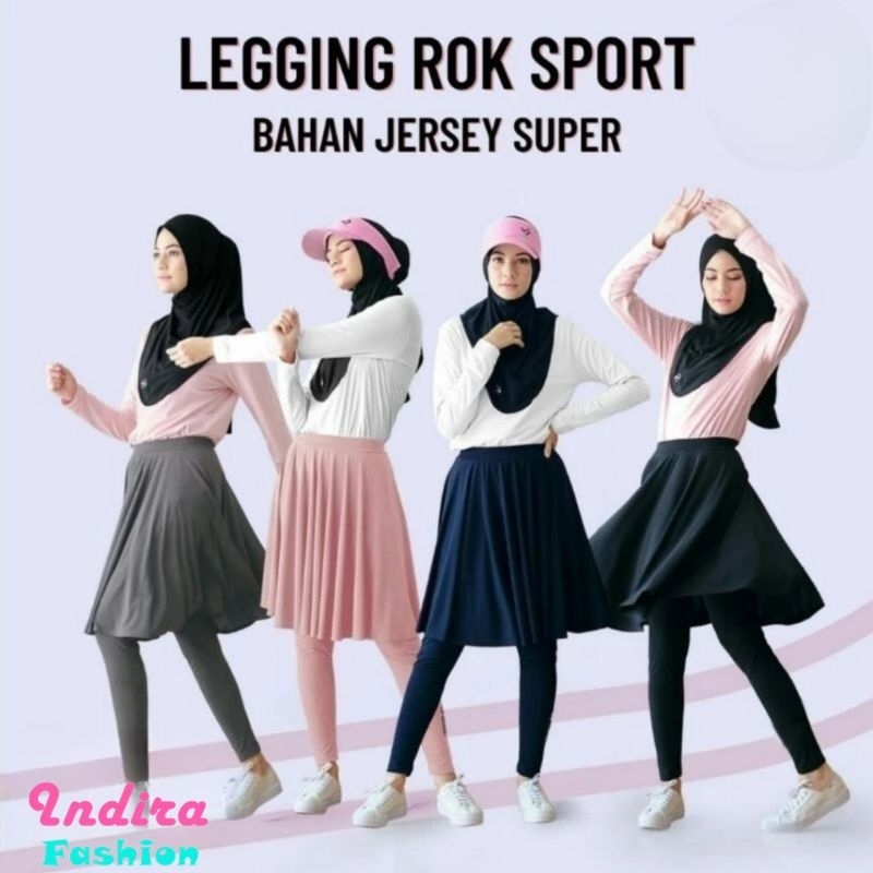 Jual Legging Rok Sport Selutut Untuk Senam/Bersepeda/Jogging/Zumba ...