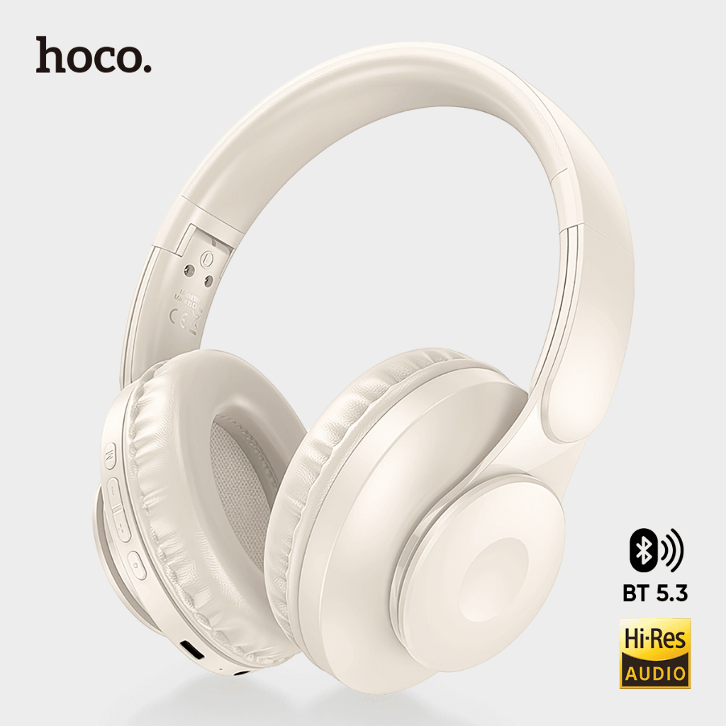 Jual Hoco Headphone Bluetooth 5.3 Wireless Over-Ear Headset Earphone Hifi 46h Playtime Dan ...