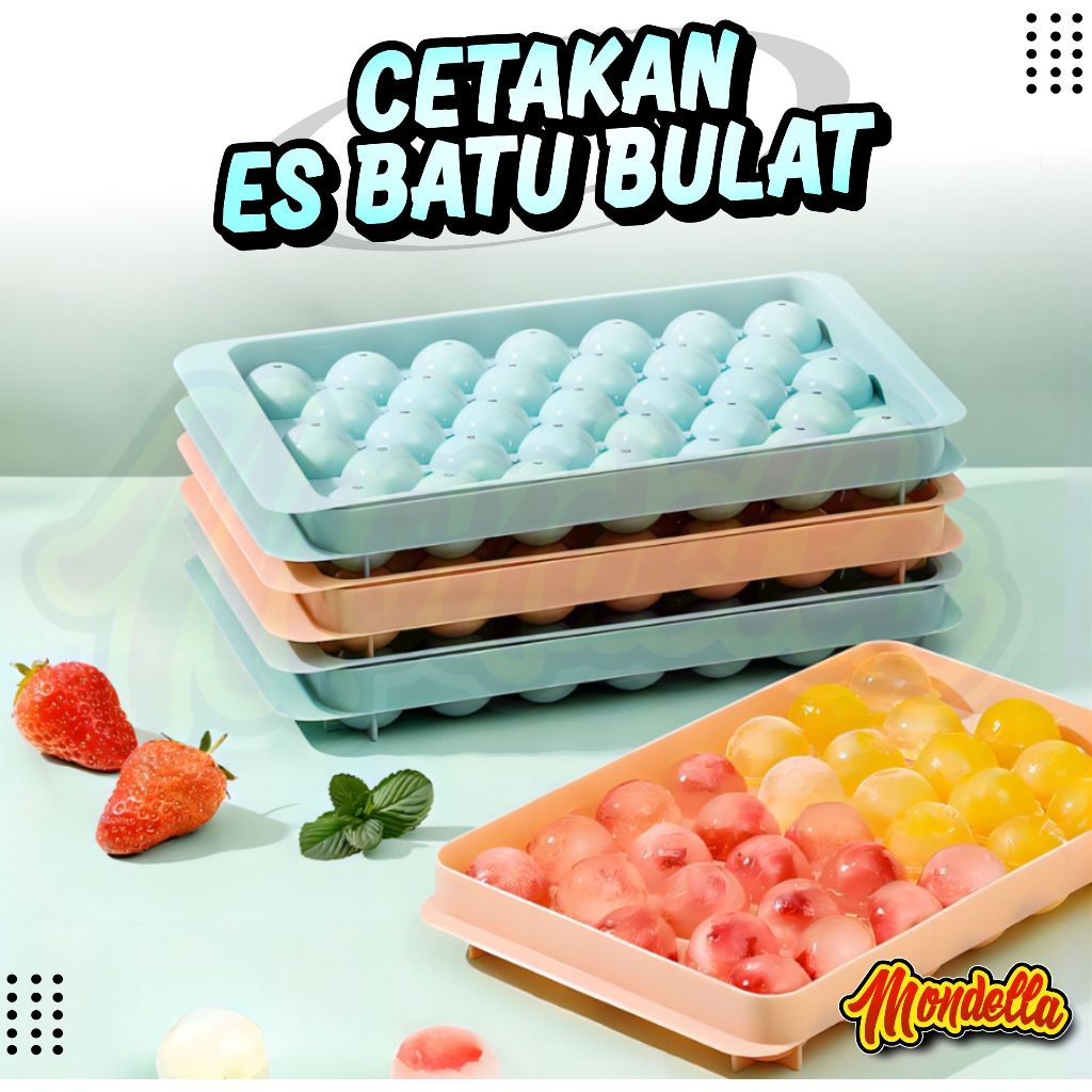 Jual Cetakan Es Batu Bulat 33 Slot Alat Cetakan Es Pudding Jelly Agar ...