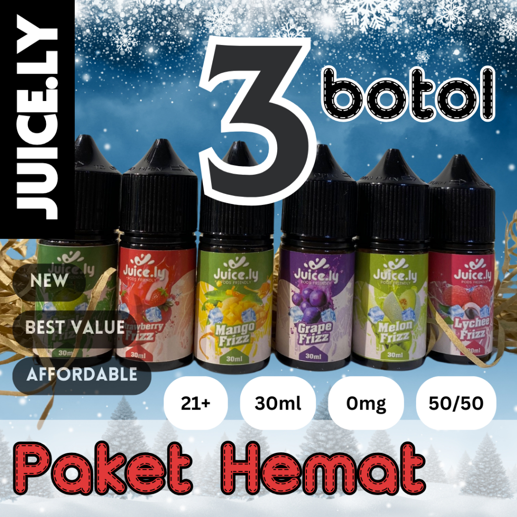 Jual Paket Hemat 3 Botol Liquid 0mg PODS Friendly 30ml - juice.ly ...
