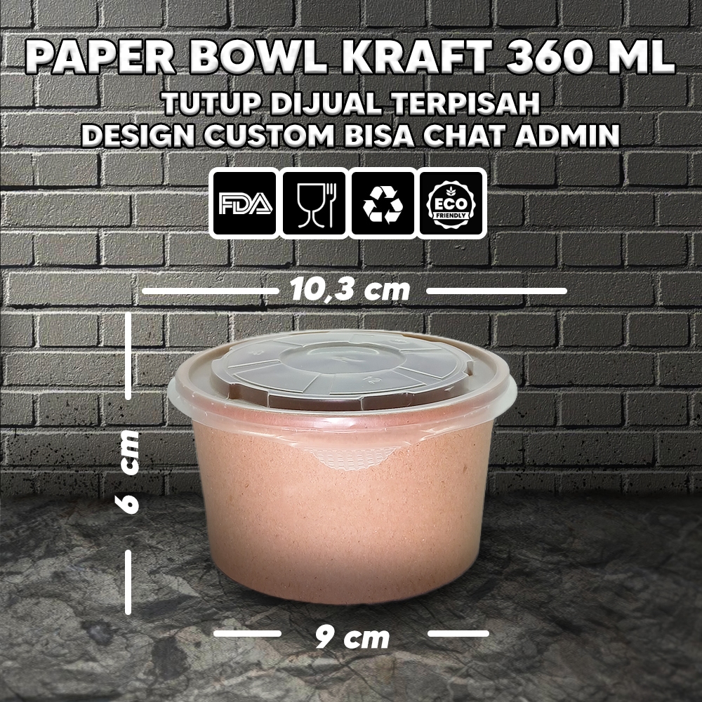 Jual PAPER BOWL - MANGKOK KERTAS SEMUA UKURAN DENGAN TUTUP - PAPER RICE ...