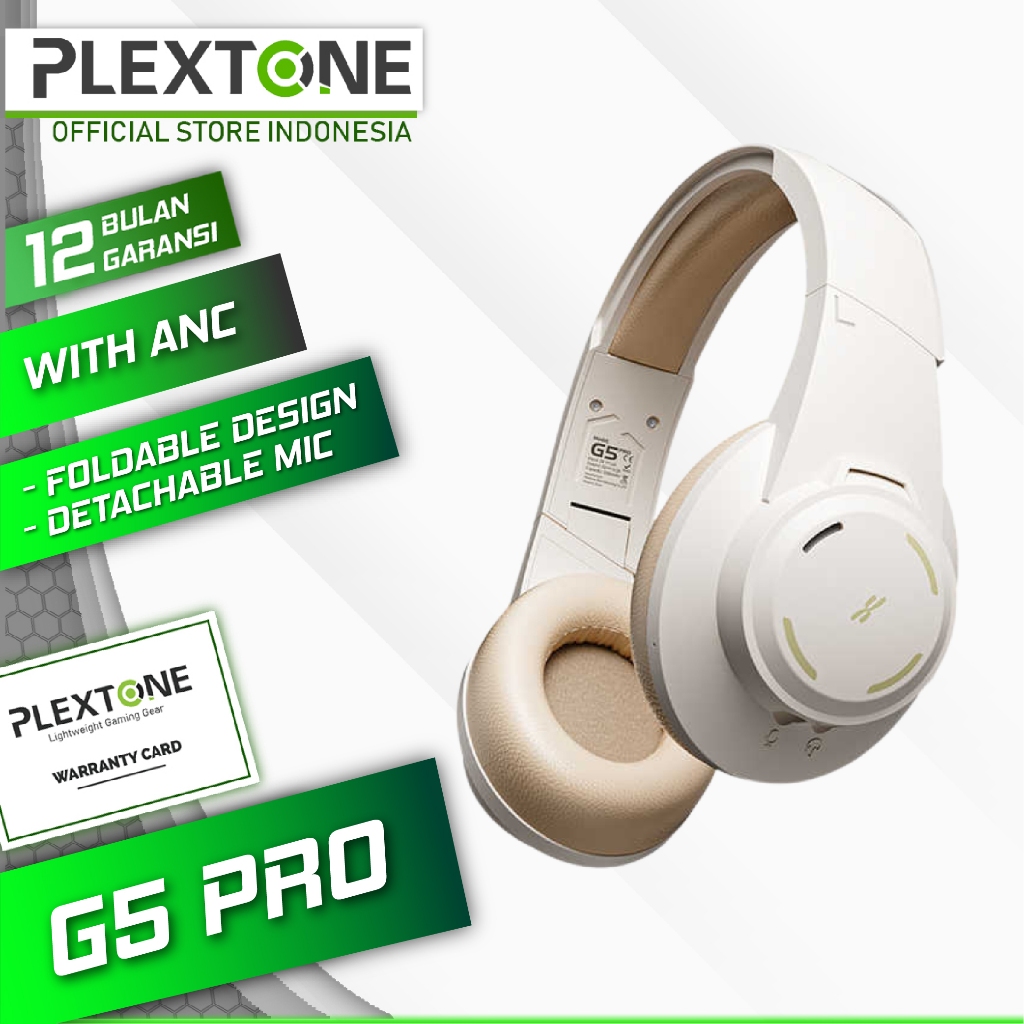 Jual Plextone Xmowi G5 Pro Headset Foldable Wireless with ANC | Shopee Indonesia