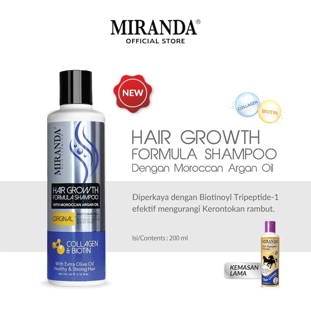 Jual Miranda Hair Growth Biotin Shampoo Original (biru) | Shopee Indonesia
