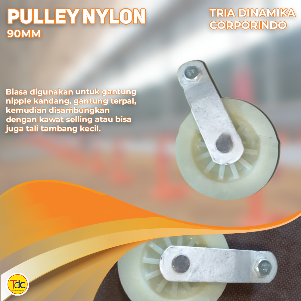 Jual Pulley 90mm Nylon/Puley/Tirai/Terpal - Alat Ternak Kandang Ayam ...