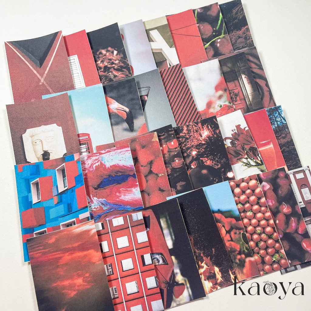 Jual 32pcs Sticker Deco: Red Theme Stiker Dekorasi Tema Warna Merah ...