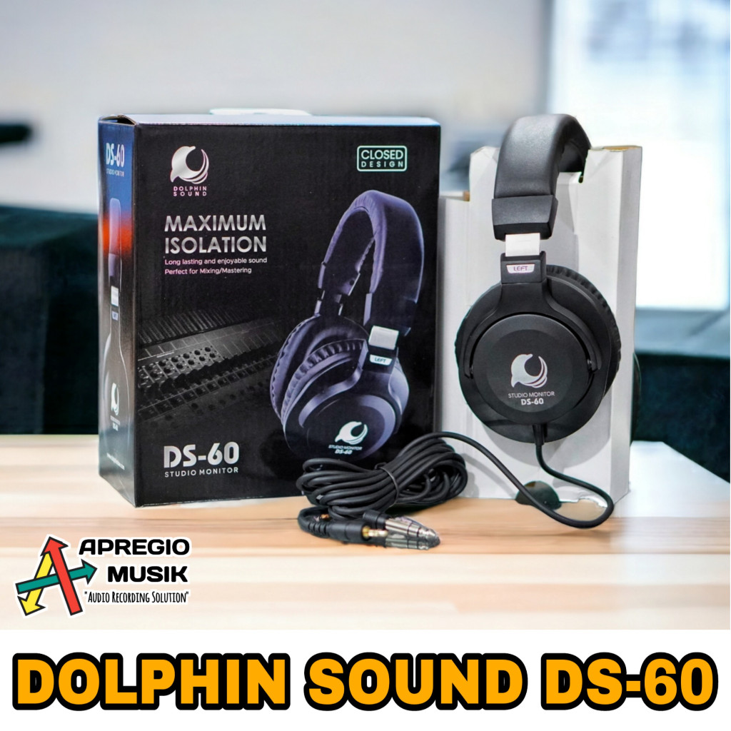 Jual Dolphin Sound ISK DS60 DS-60 Headphone monitor Flat Closed ...
