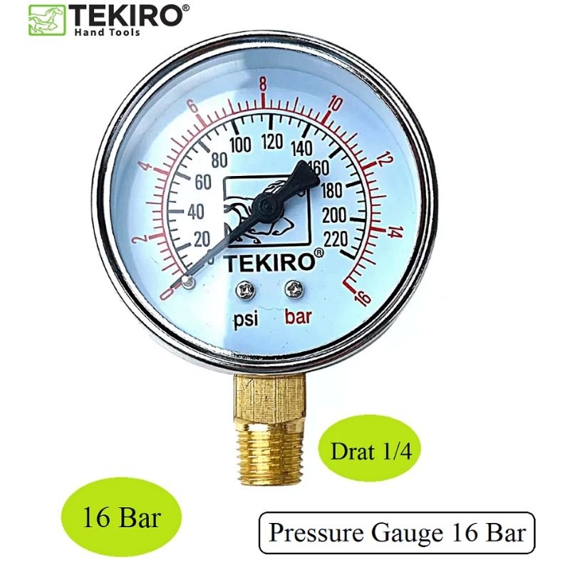 Jual ALAT UKUR INDIKATOR TEKANAN KOMPRESOR / PRESSURE GAUGE | Shopee ...