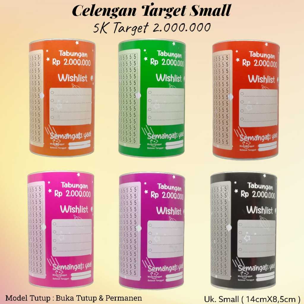 Jual [FULL KALENG] Celengan Target Murah Celengan Target Buka Tutup ...