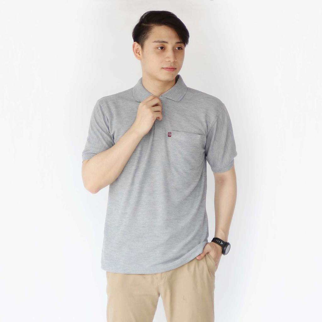Jual Afada - Kaos Kerah Pria | Kaos Polo Kerah Polos Saku Dewasa Lengan Pendek | Shopee Indonesia