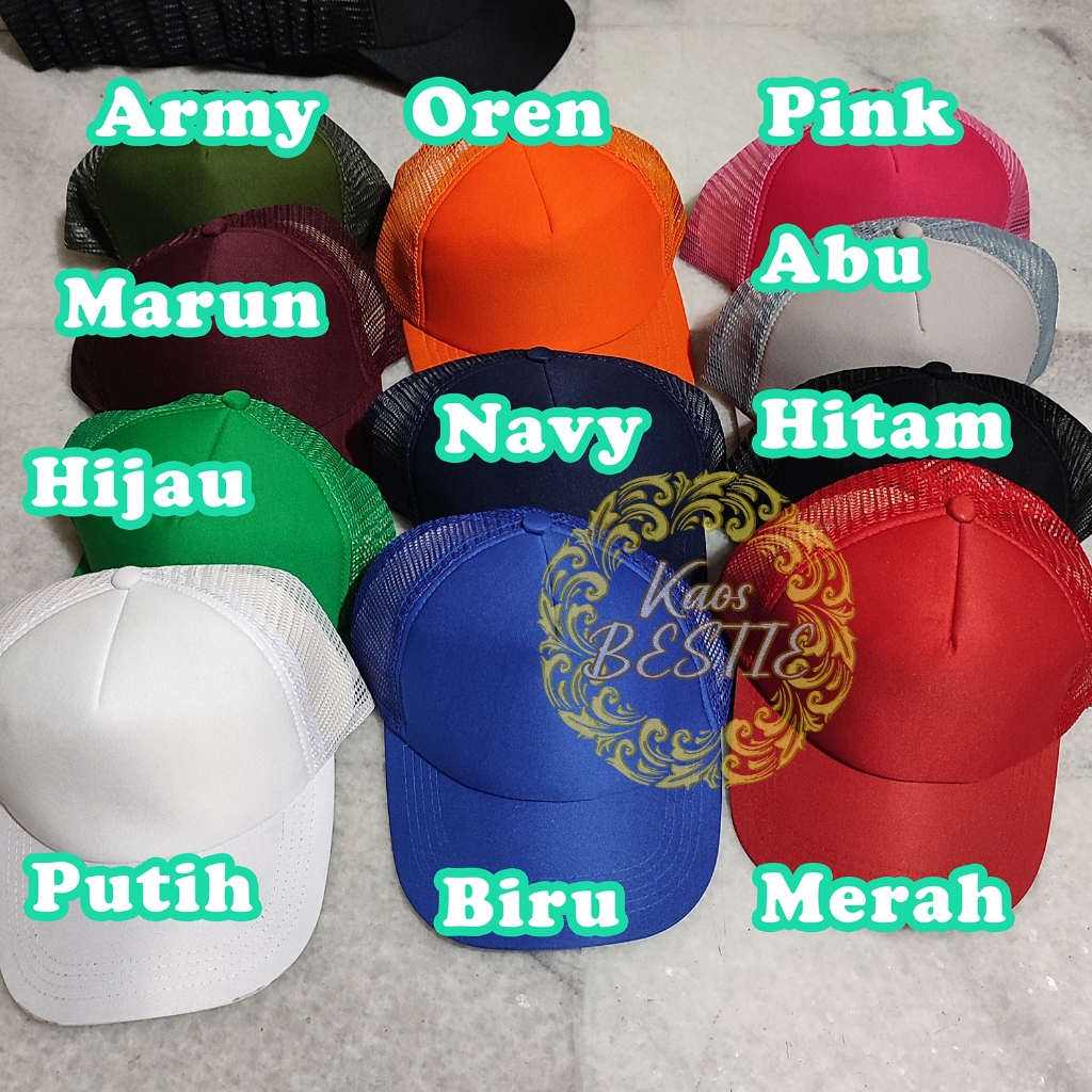 Jual Topi sablon custom satuan DTF gambar logo tulisan bebas ecer topi ...