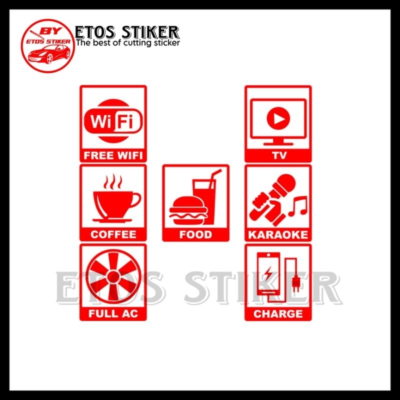 Jual Stiker Fasilitas Angkutan Umum Bis Bus Cutting Stiker wifi Ac ...