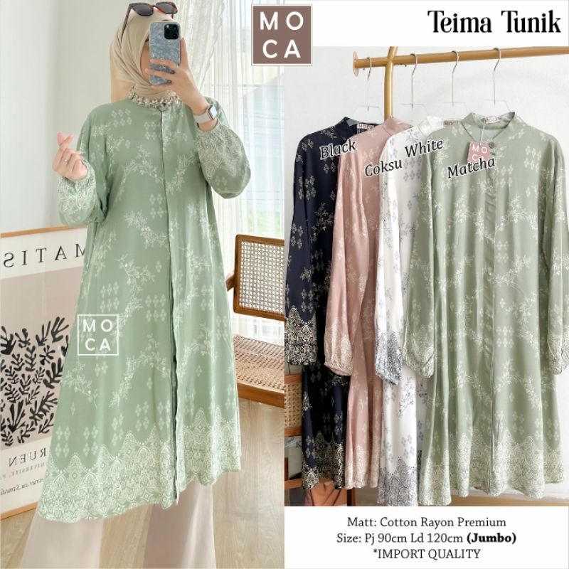 Jual tinsi tunik yura crinkle premium by moca kemeja tunik baju atasan ...